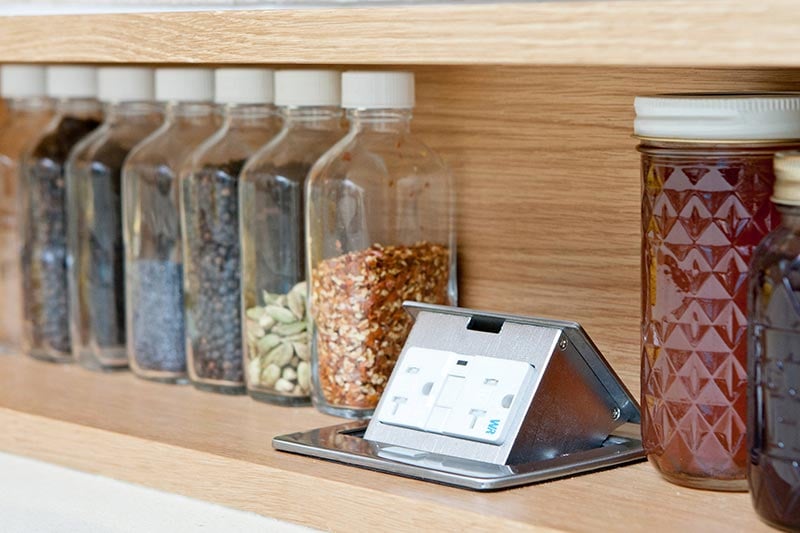 Hide Your Electrical Outlets to Streamline Your Kitchen Design
