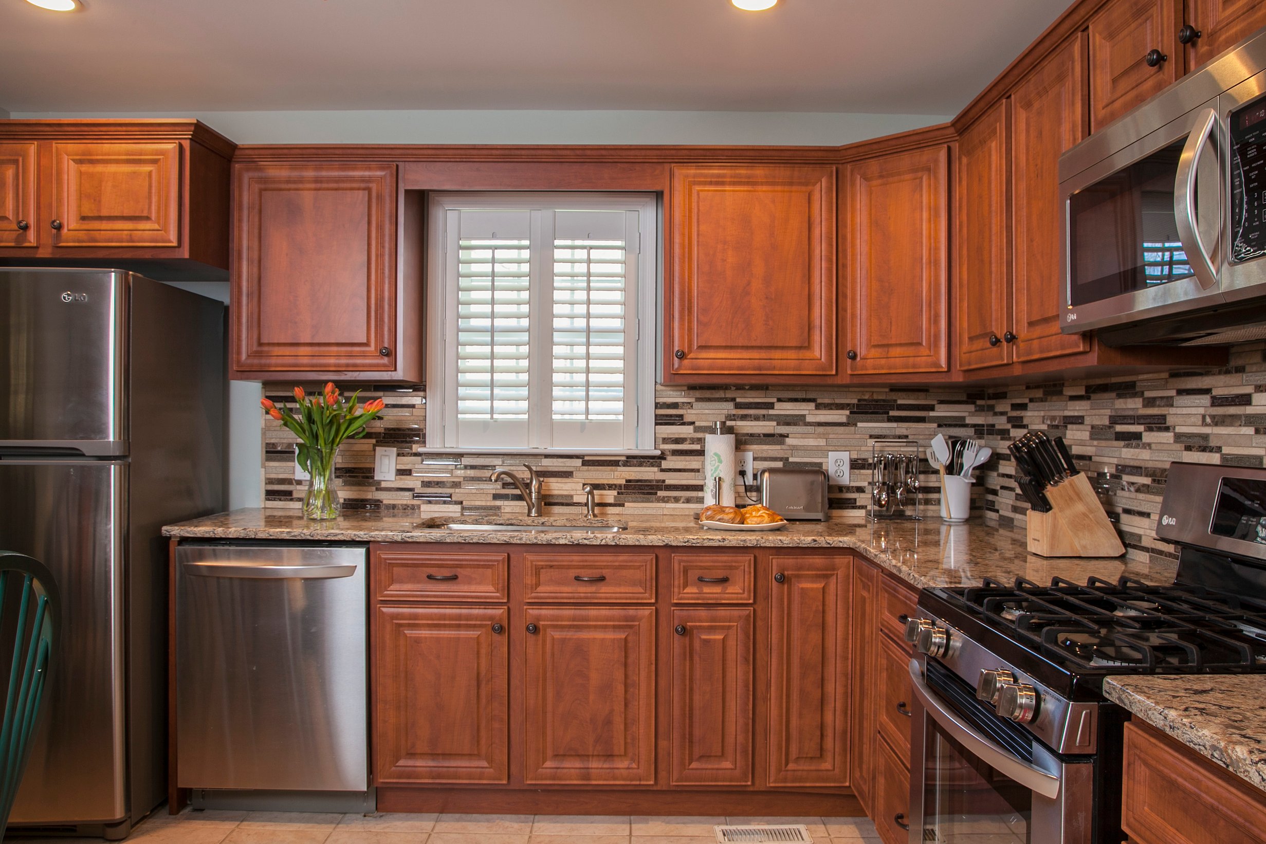 Our New Hamilton Style in Classic Cherry Enriches This Kitchen's Design