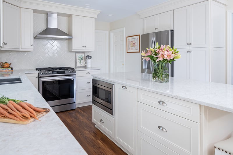 Classic White Kitchen Layered with Texture and Style